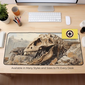 Dino Discovery Fossil Desk Mat, T-rex Mousepad, Tyrannosaurus Deskmat ...