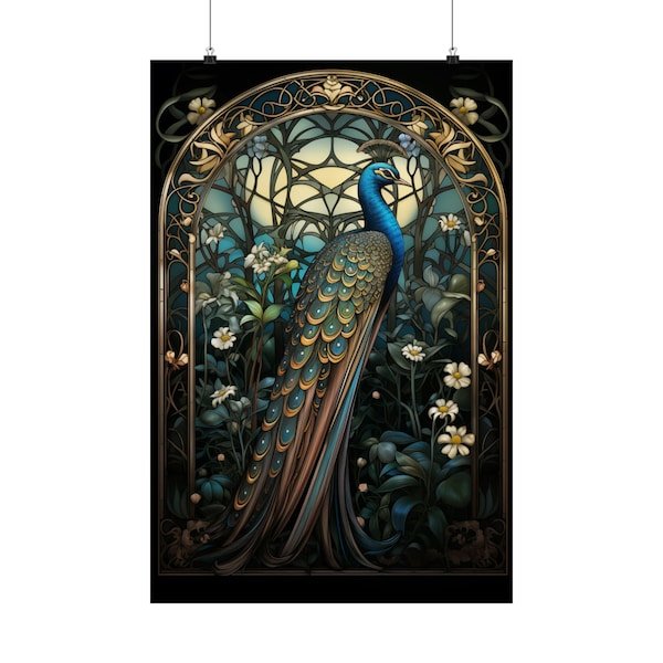 Art Deco Peacock - Etsy