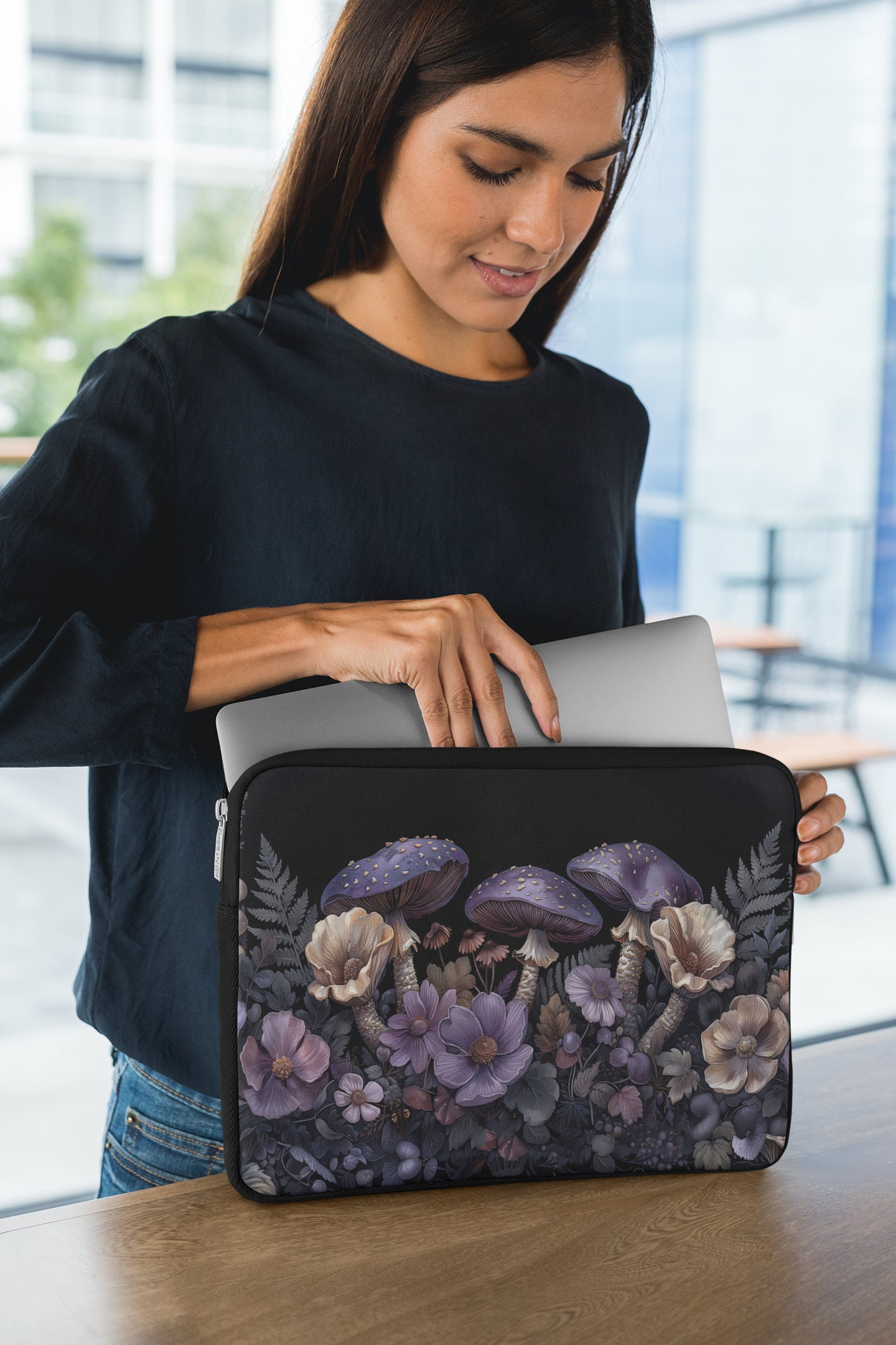 Dark Cottagecore Laptop Sleeve, Fungi iPad Case, Mushroom Tablet Cover ...