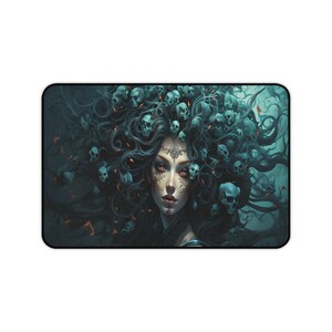Aquatic Medusa Unique Mythological Desk Decor, Horror Desk Mat, Medusa ...
