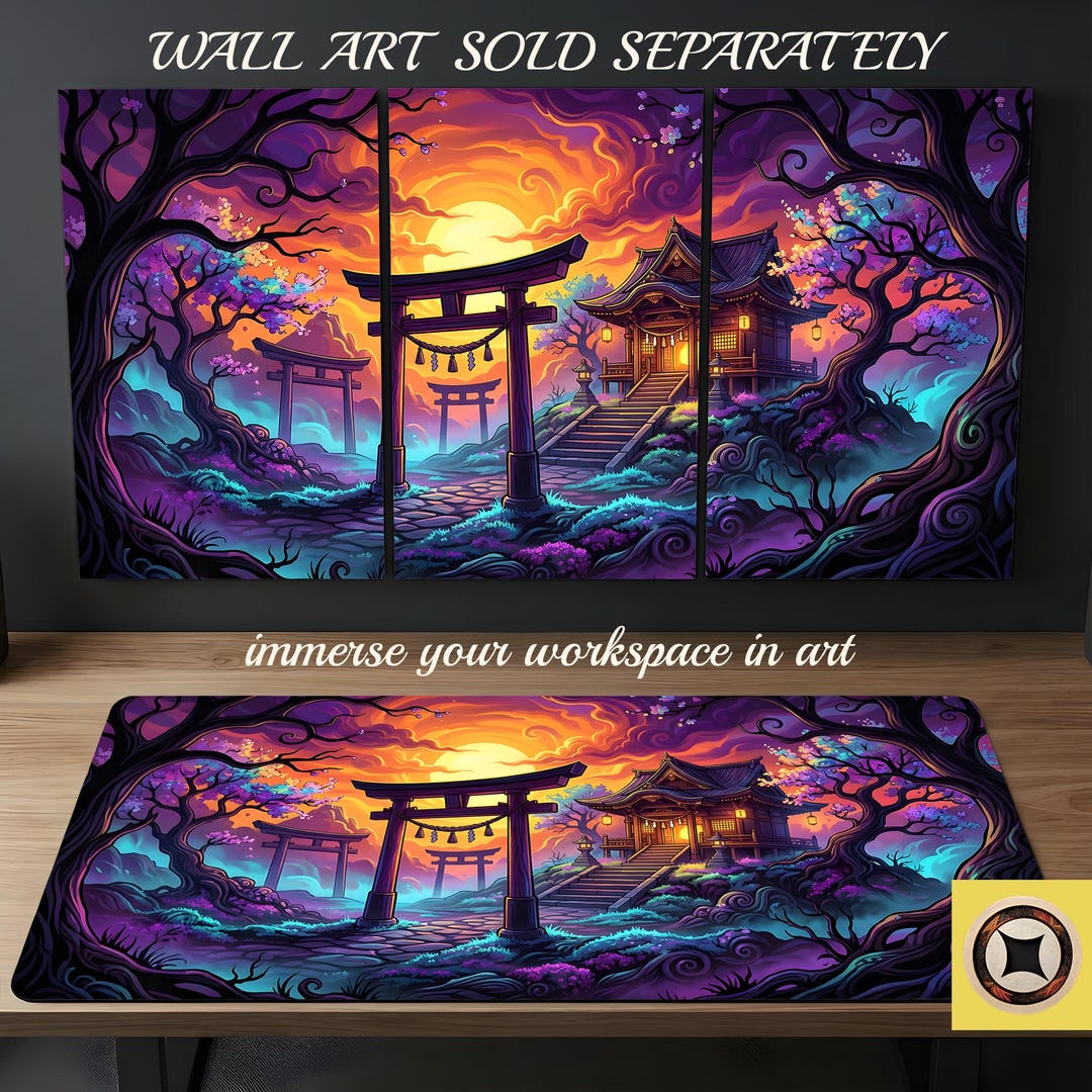 Enchanted Mystic Japanese Shrine Gaming Desk Mat Playmat XL - Etsy