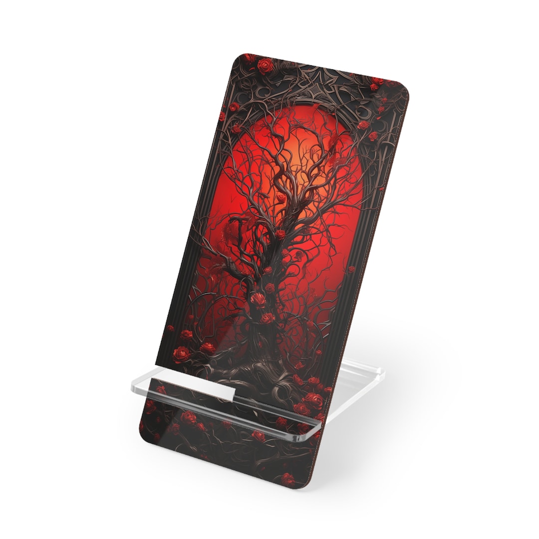 Gothic Fantasy Tree Art Phone Stand, iPhone Display Stand, Phone Desk ...