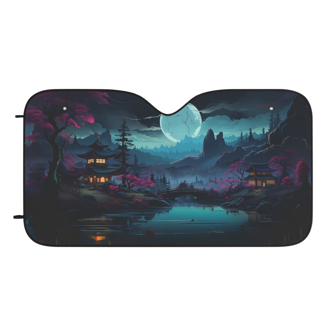 Mystic Japanese Valley Car Accessory, Japan Car Sun Shade, Windshield ...