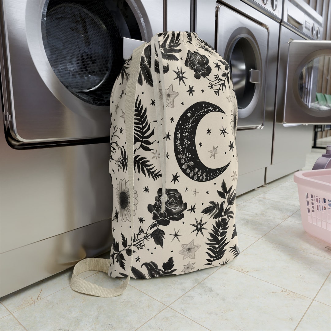 Cute Witchy Goth Laundry Bag, Dorm Bag, Drawstring Bag, Laundry Sack ...