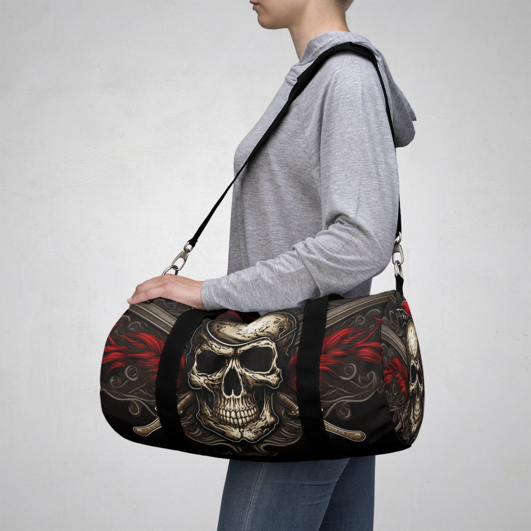 Pirate Skull Duffel Bag, Pirate Gym Bag, Pirate Bag, Pirate Travel Bag ...