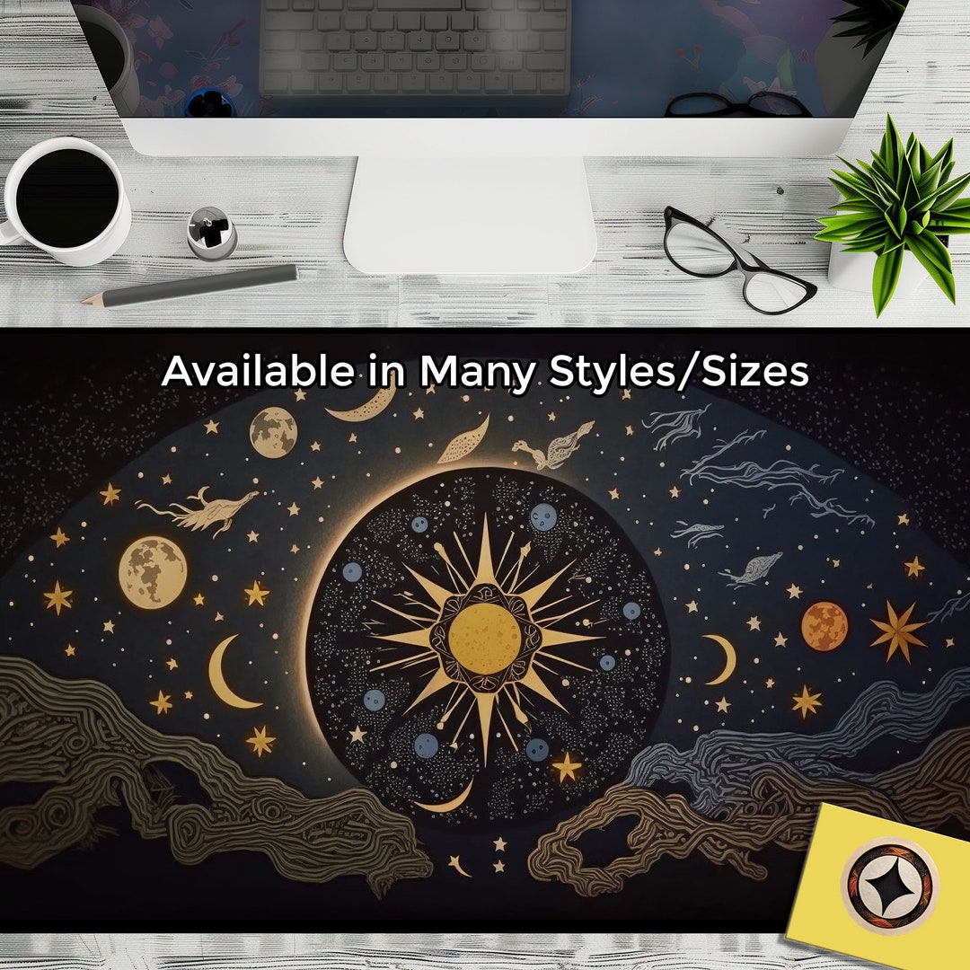 Gothic Mousepad, Gothic Starburst Gaming Mousepad XL Goth Desk Mat XXL ...