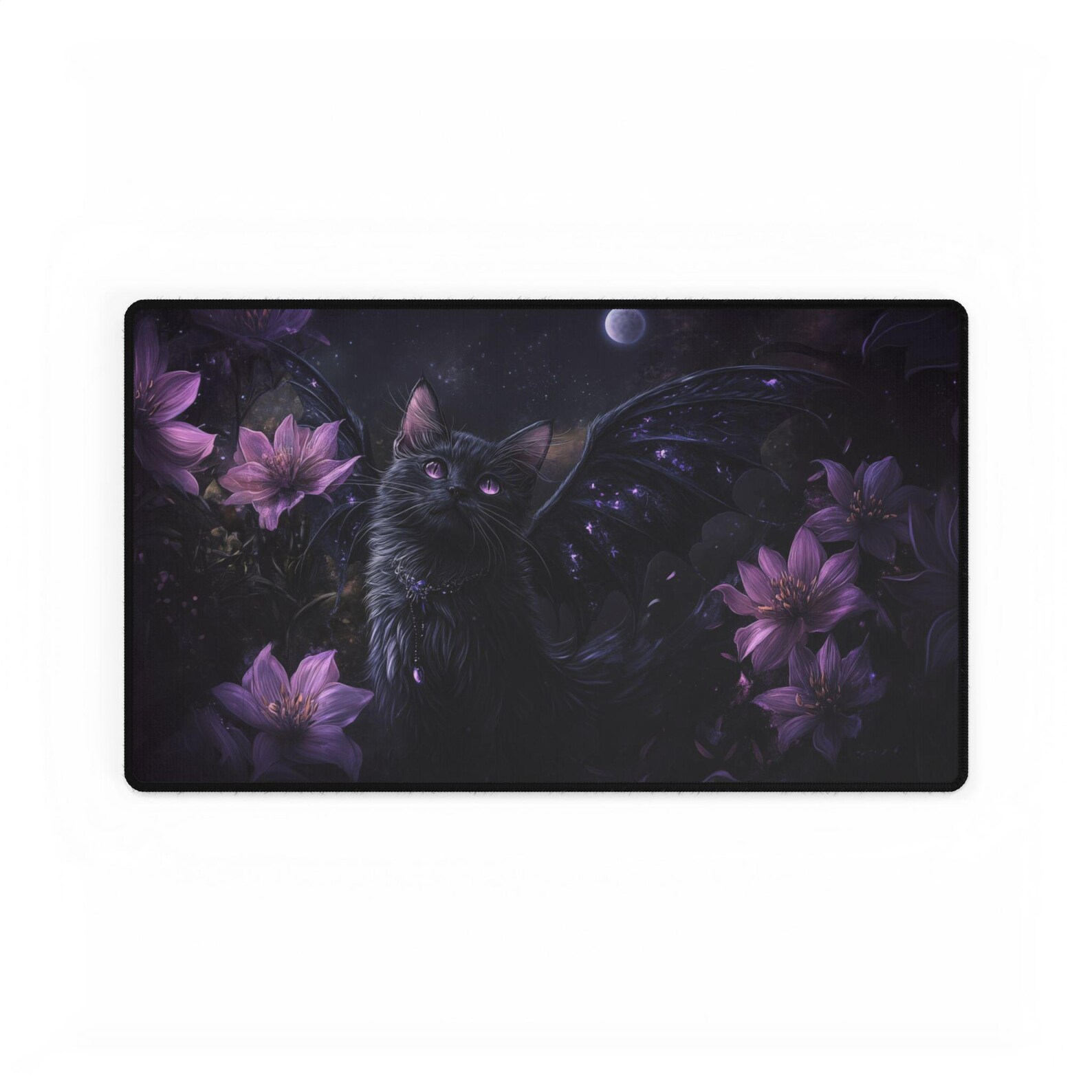 Enchanted Feline Nocturne - Ferry Cat TCG Playmat Cat - Fantasy Play ...