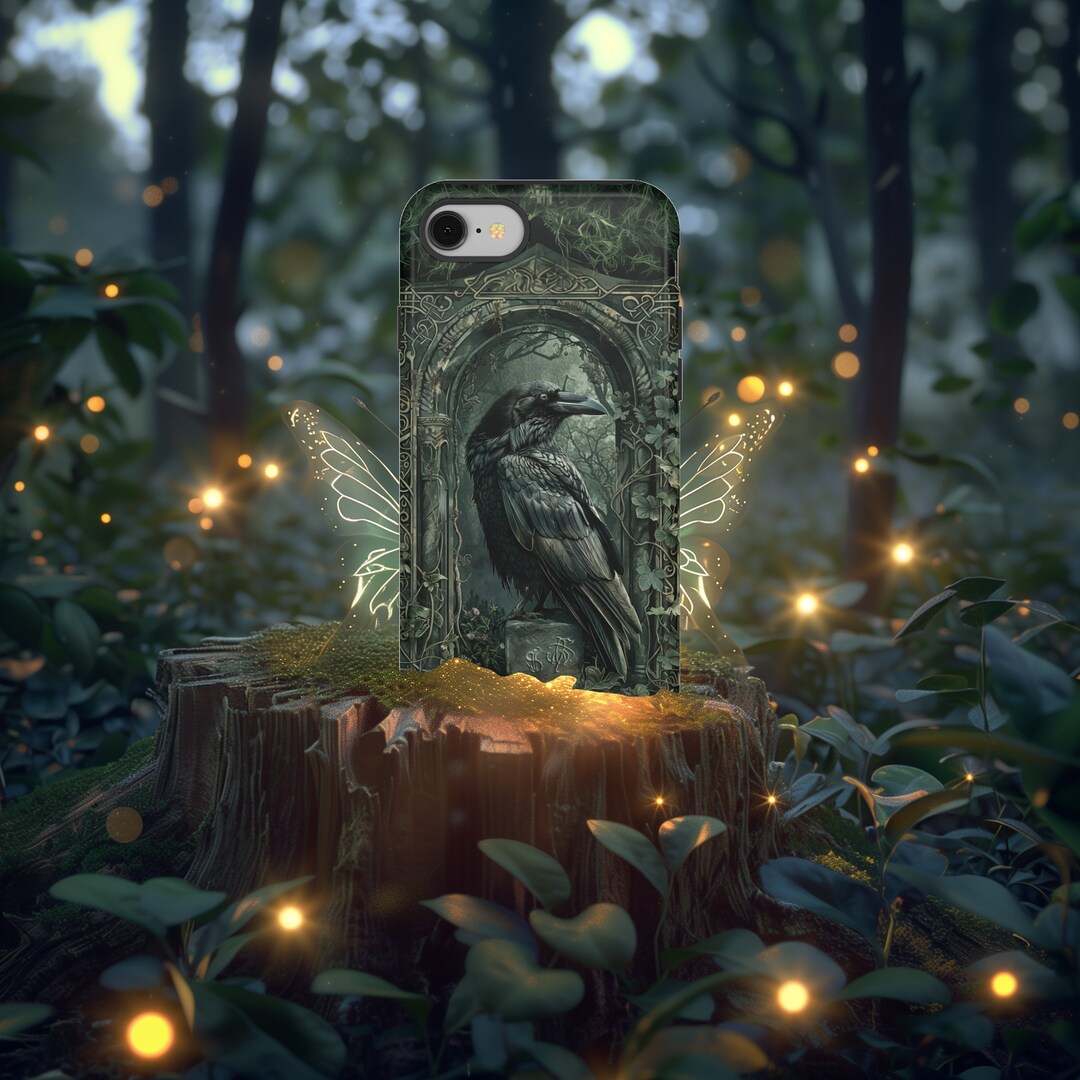 Enchanted Viking Raven Phone Case - Goth Phone Case for Iphone, Galaxy ...