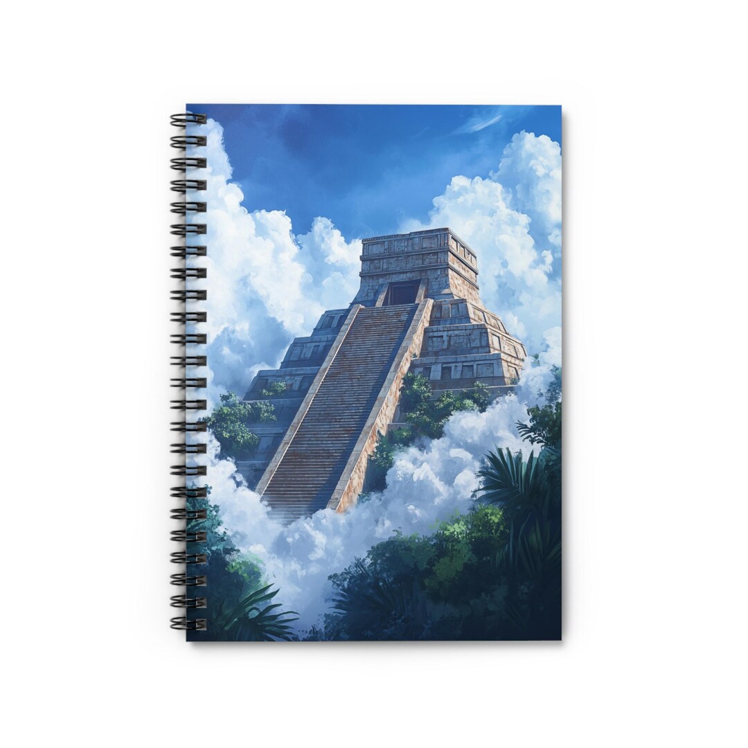 Anime Inspired Aztec Pyramid in the Clouds Personal Journal or Diary ...