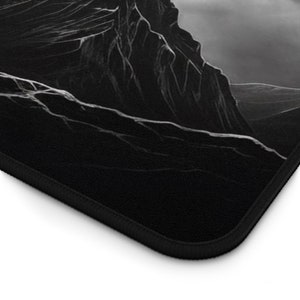 Black Desk Mat, Mountain Desk Mat, Aesthetic Desk Mat, Cute Desk Decor ...