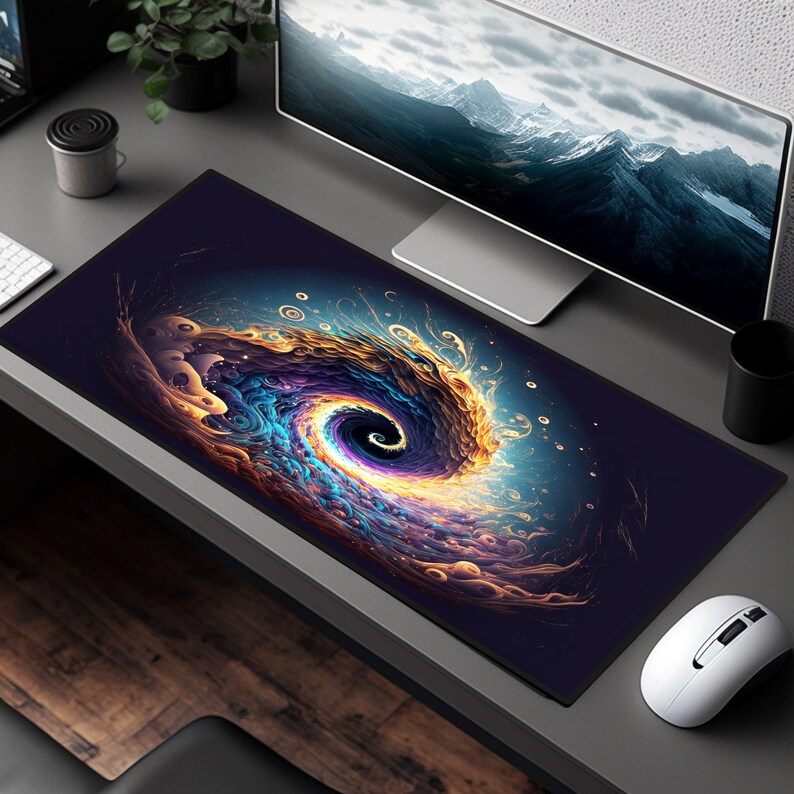 Tidal Wave Art Desk Mat Gaming Desk Pad Ocean Mousepad Beach - Etsy
