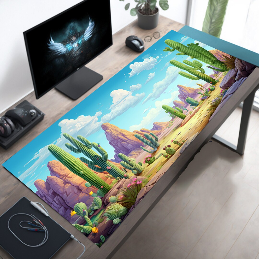 Kawaii Desert Cute Desk Mat, Aesthetic Mousepad, Kawaii Mouse Pad ...