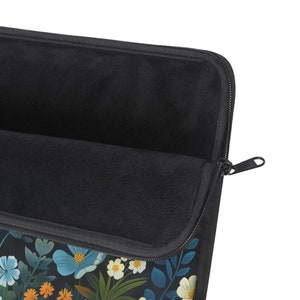 Cute Botanical Laptop Sleeve, Flowers iPad Sleeve, Dark Cottagecore ...