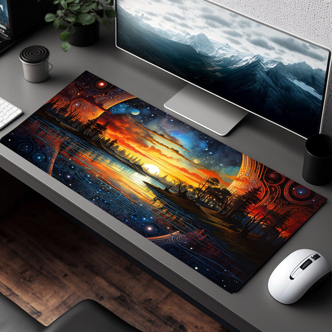 Mystic River Cute Desk Mat,forest Mousepad,aesthetic Mouse Pad,mood ...