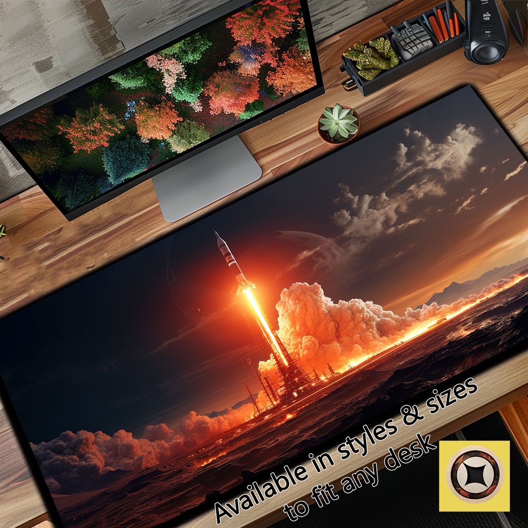 Spectacular Rocket Launch Desk Mat, Rocket Mouse Pad, Rocketry Mousepad ...