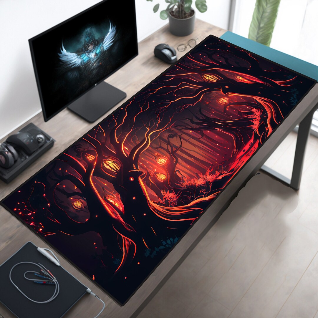 Desk Mat, Magical Forest Anime Desk Mat 2, Large Mouse Pad, Anime Mouse ...