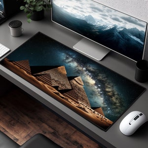 Giza Pyramids, Gaming Desk Mat, Egypt Desk Pad, Pyramid Mousepad ...