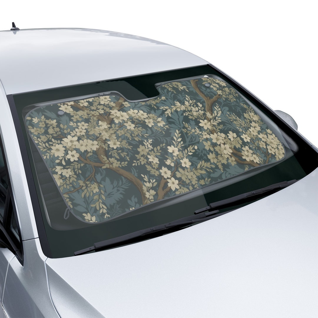 William Morris Inspired Cottagecore Car Sun Shade, Botanical Car ...