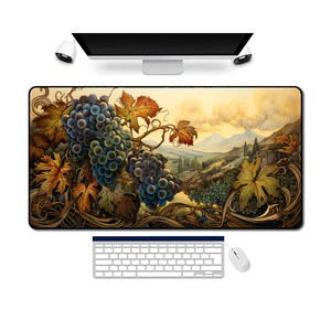 Wine Country Vineyard Desk Mat, Mountain Mouse Pad, Aesthetic Mousepad ...