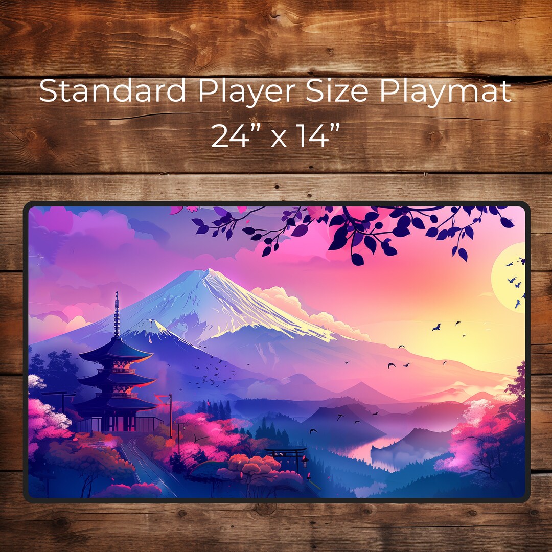 Mystic Cherry Blossom Valley - TCG Playmat - Table Top Gaming Mat - DND ...