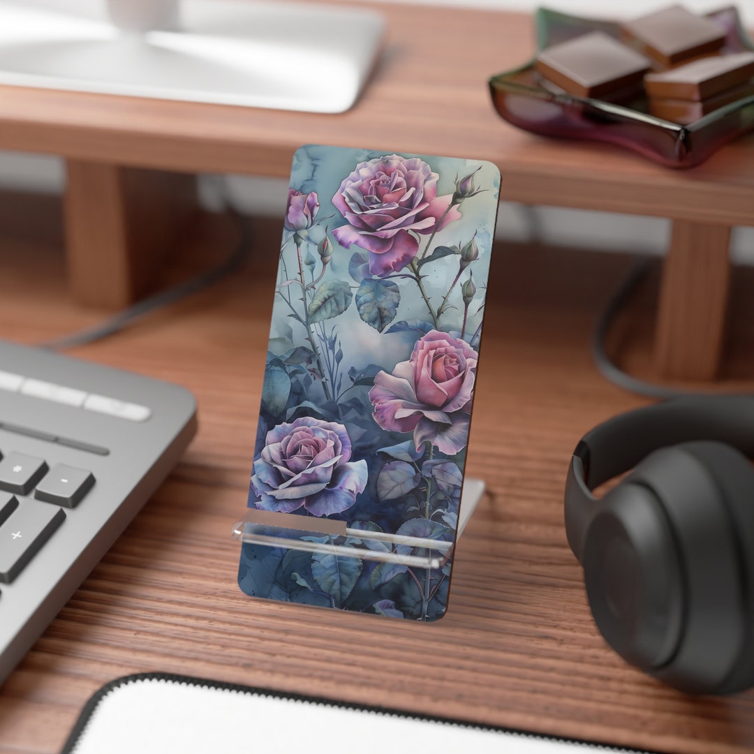 Gothic Wildflowers, Pastel Watercolor iPhone Display Stand, Smartphone ...
