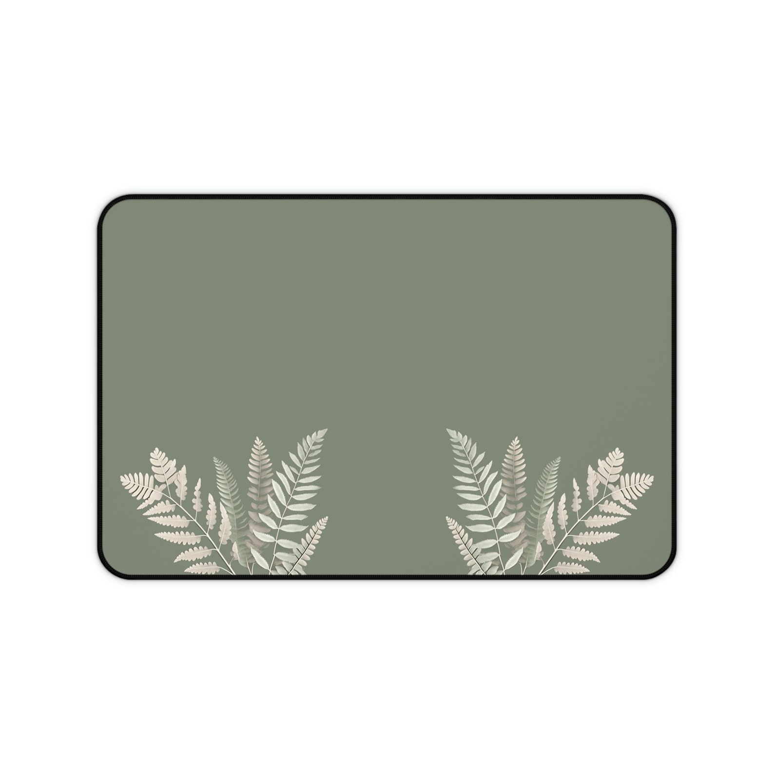 Sage Green Desk Mat, Fern Leaves Mousepad, Girly Desk, Trendy Workspace ...
