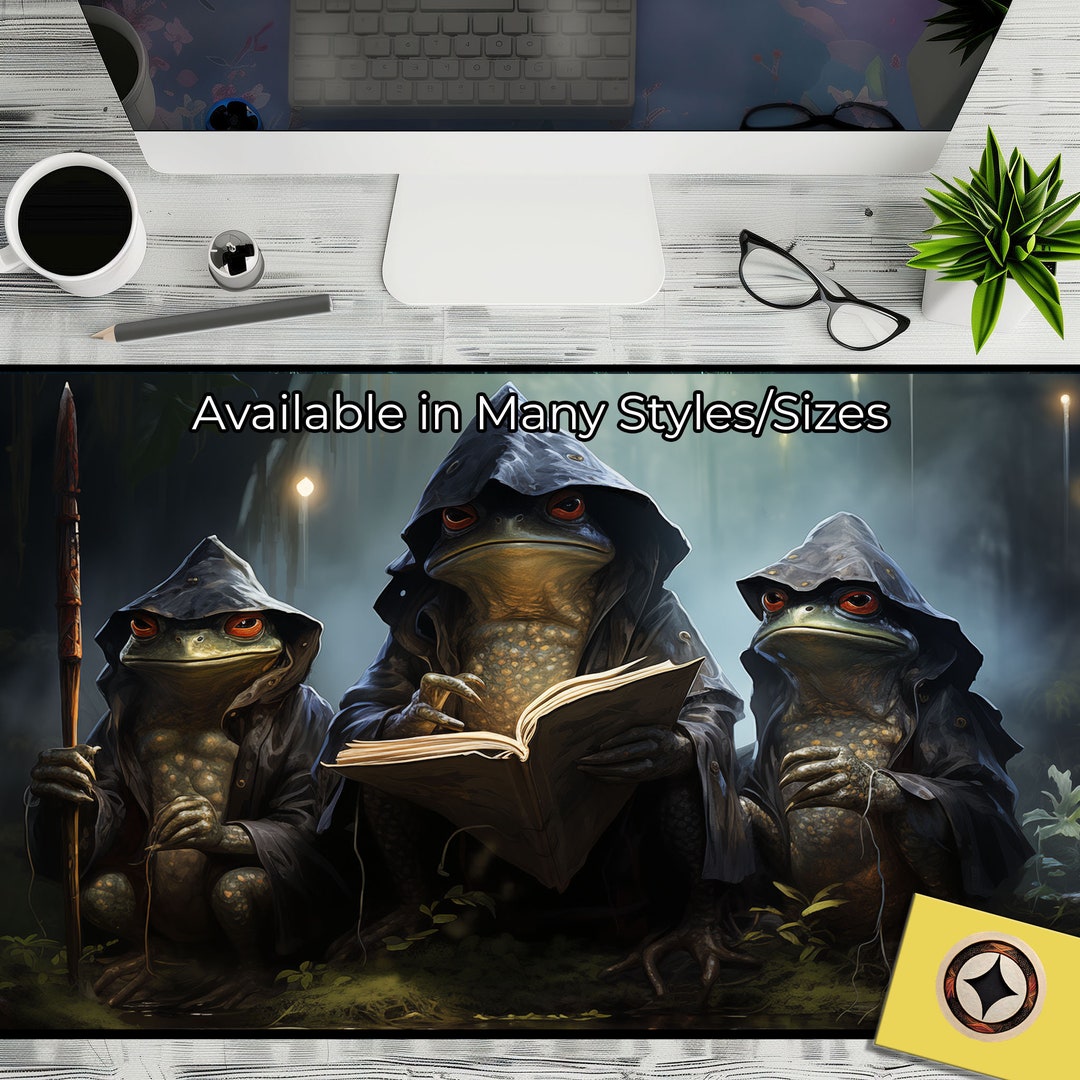 Mystic Frog Assembly - Custom Playmat for Table Top Gamers & Dnd Fans, Trading Card Gamers ...