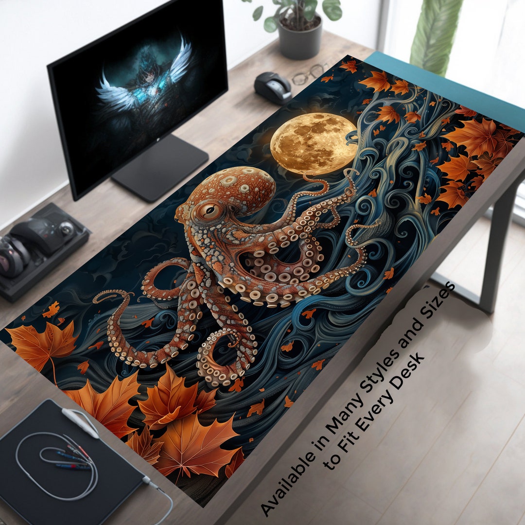 Dancing Octopus Mousepad XL, Gaming Desk Pad XXL, Game Table Decor ...