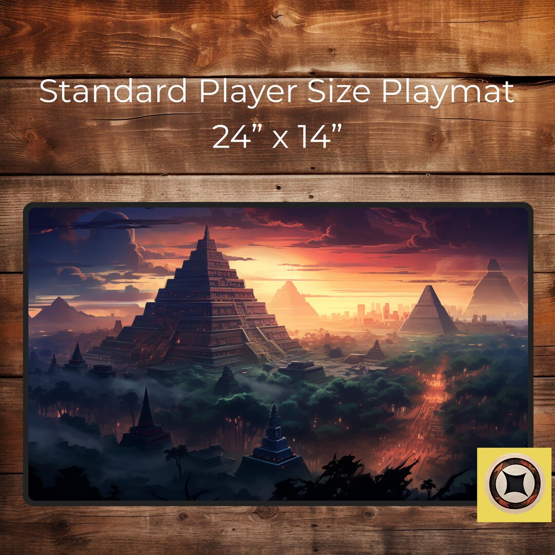 Ziggurat of Twilight Gamer Table Top Playmat for Trading Card Gamers or ...