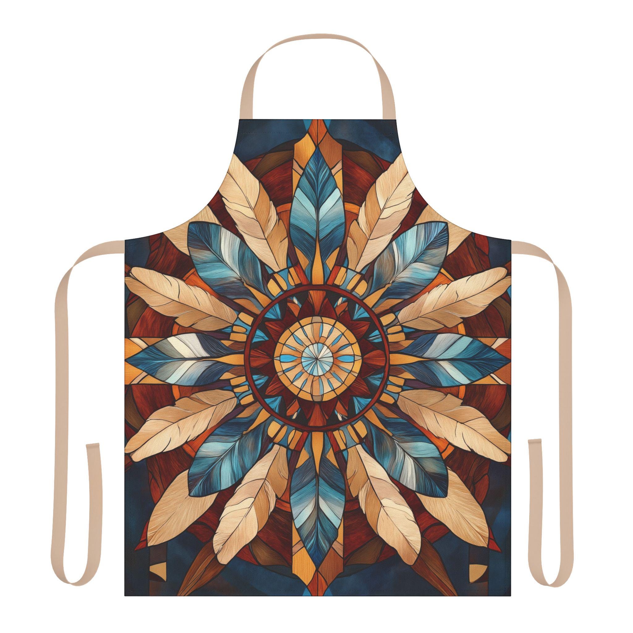 Unique Apron Gift Featuring Native American Art Inspired Feather ...