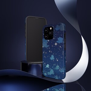 Starry Night Sky iPhone Tough Case - Deep Blue Celestial Protective ...