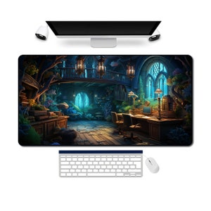 Desk Mat, the Modern Wizards Enchanted Office Cute Large Mousepad ...