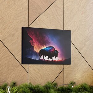 Bison Wall Art, Bison Wall Canvas, American Bison Art, Buffalo Canvas ...