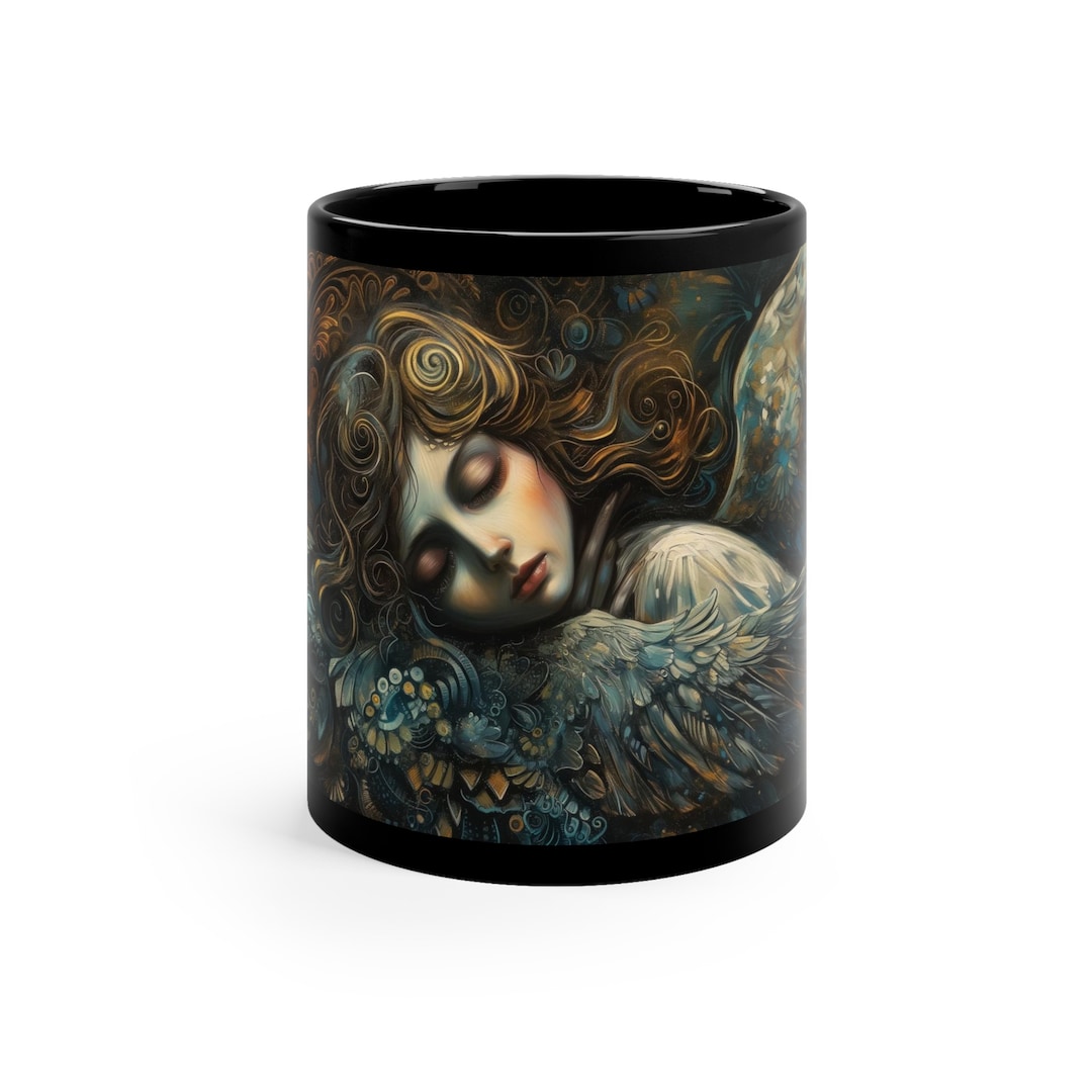 Gothic Angel Coffee Mug, Goth Coffee Cup, Renaissance Art Mug, Medieval ...