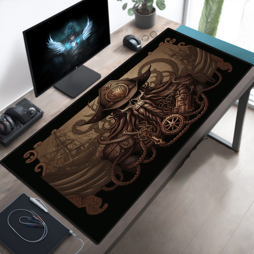 Steampunk Pirate Deskmat Gaming Mousepad XL Fantasy Mouse Pad Gamer ...