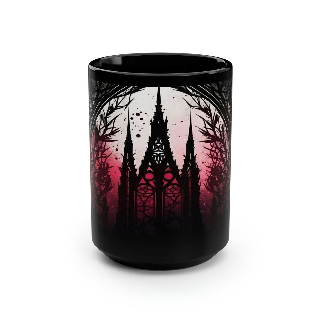 Aesthetic Goth Coffee Mug, 15oz, Gothic Coffee Mug, Horror Coffee Mug ...