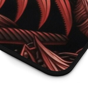 Gothic Abstract Mousepad - Dark Red and Black, Large Gaming Desk Mat ...