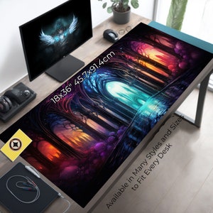 Vibrant Gothic Archway, Gothic Desk Mat Gothic Mouse Pad, Cute Desk Pad ...