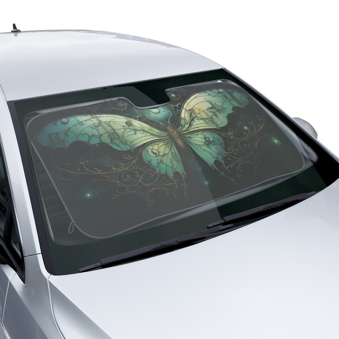 Luna Moth Car Accessory, Moth Car Sun Shade, Windshield Shade for Car ...