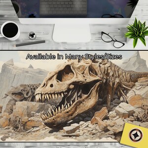 Dino Discovery Fossil Desk Mat, T-rex Mousepad, Tyrannosaurus Deskmat ...