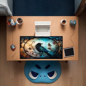 Gothic Raven Mat, Oversized Mousepad, Extended Mouse Pad, Extra Large ...