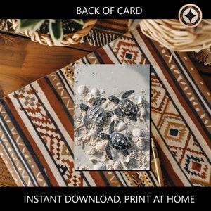 Cute Sea Turtle Happy Birthday Card, Ocean Lovers Birthday Card ...