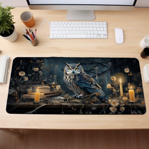 The Wisdom of Owls, Cute Desk Mat, Owl Desk Pad, Gaming Mouse Pad ...