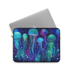 Watercolor Jellyfish Laptop Sleeve, Ocean Laptop Sleeve, 13.3 Inch ...