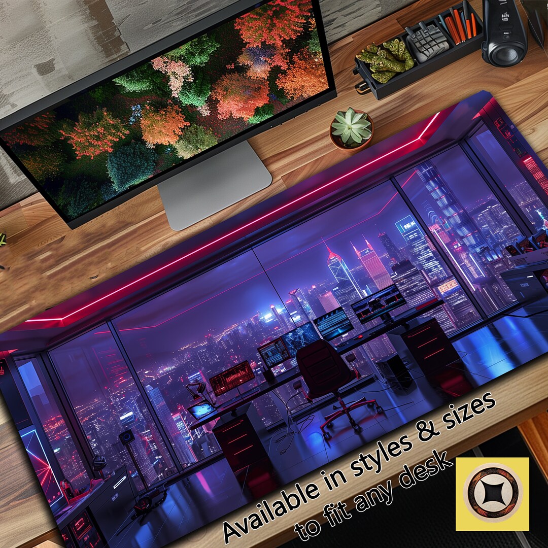 Cyberpunk Deskmat, Gaming Deskpad, Game Table Decor, Cyberpunk Playmat ...