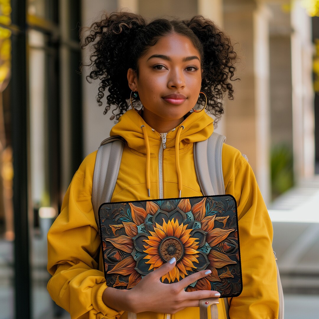 Dark Cottagecore Sunflower Art Laptop or iPad or Tablet Sleeve, Cute ...