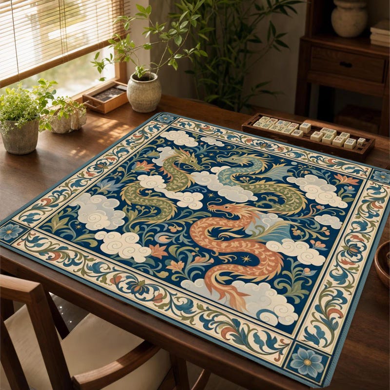 Dragons Mahjong Mat - Etsy