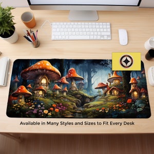 Cute Desk Accessory: Whimsical Desk Mat, Cottagecore Mousepad, Cute ...