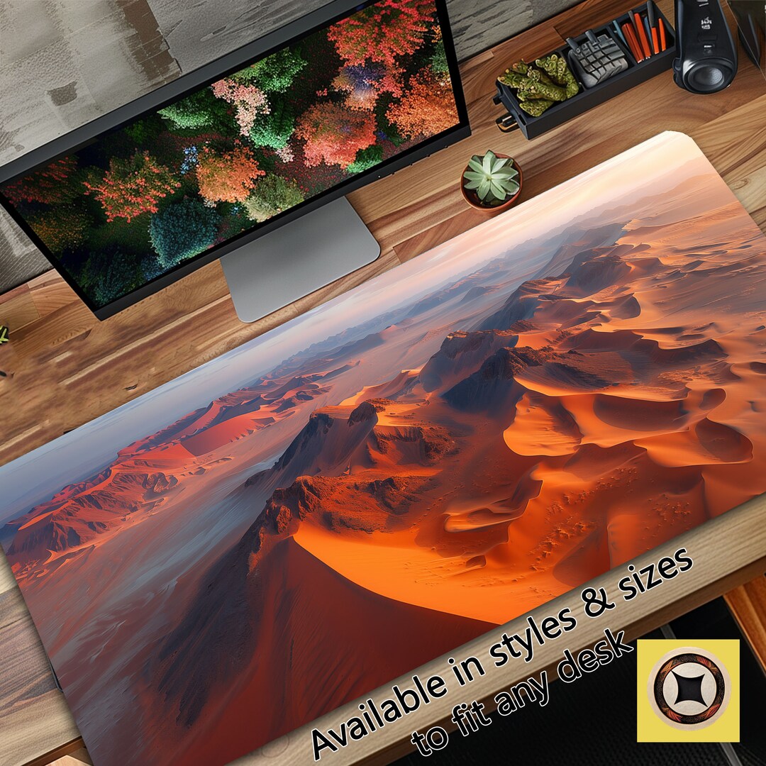 Fantasy Martian Sand Dunes Gaming Desk Mat, Game Table Setup Gamer Gift ...
