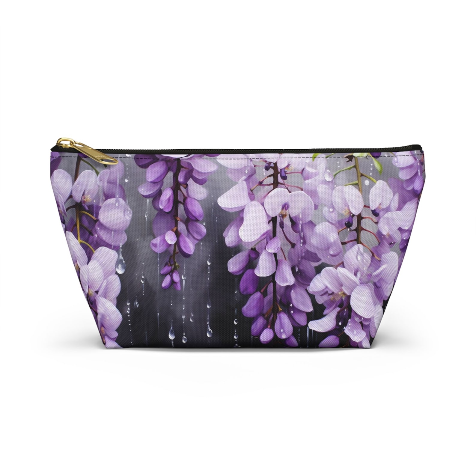 Night Rain Wisteria Cute Travel Makeup Bag, Cottagecore Cosmetic Bag ...